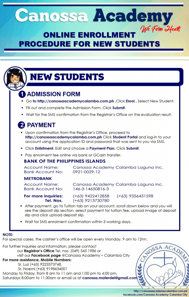 Enroll Now – Canossa Academy Calamba