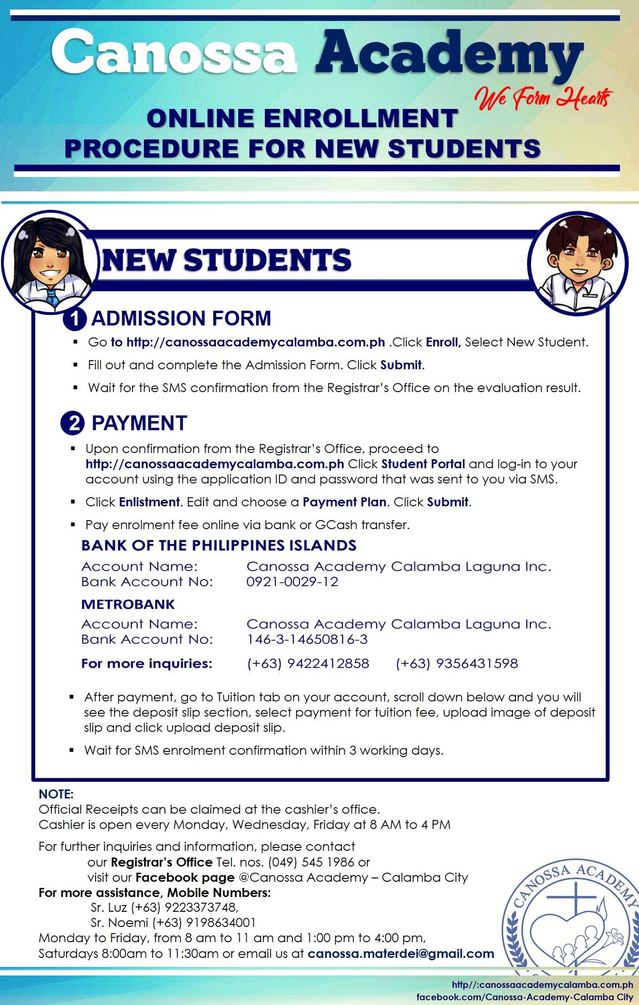 Enroll Now – Canossa Academy Calamba